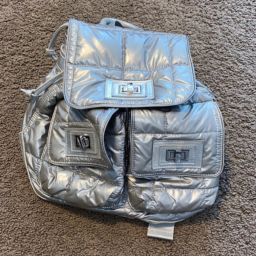Steve Madden Metallic Silver Small Backpack - Gem